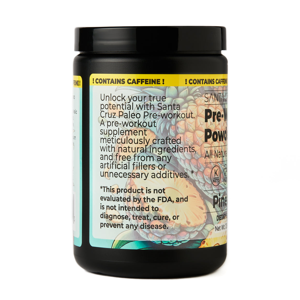 CAFFEINATED Pineapple Pre-Workout Powder – Santa Cruz Paleo